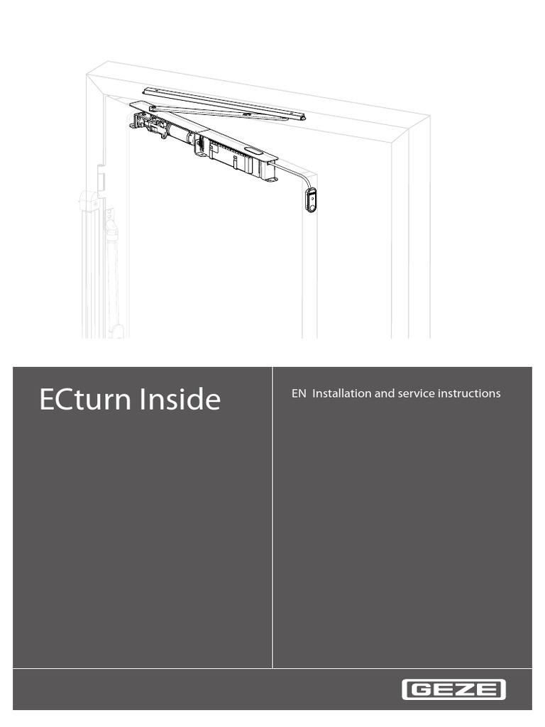 GEZE Installation Instructions en 665576 | PDF | Drill | Electrical Connector