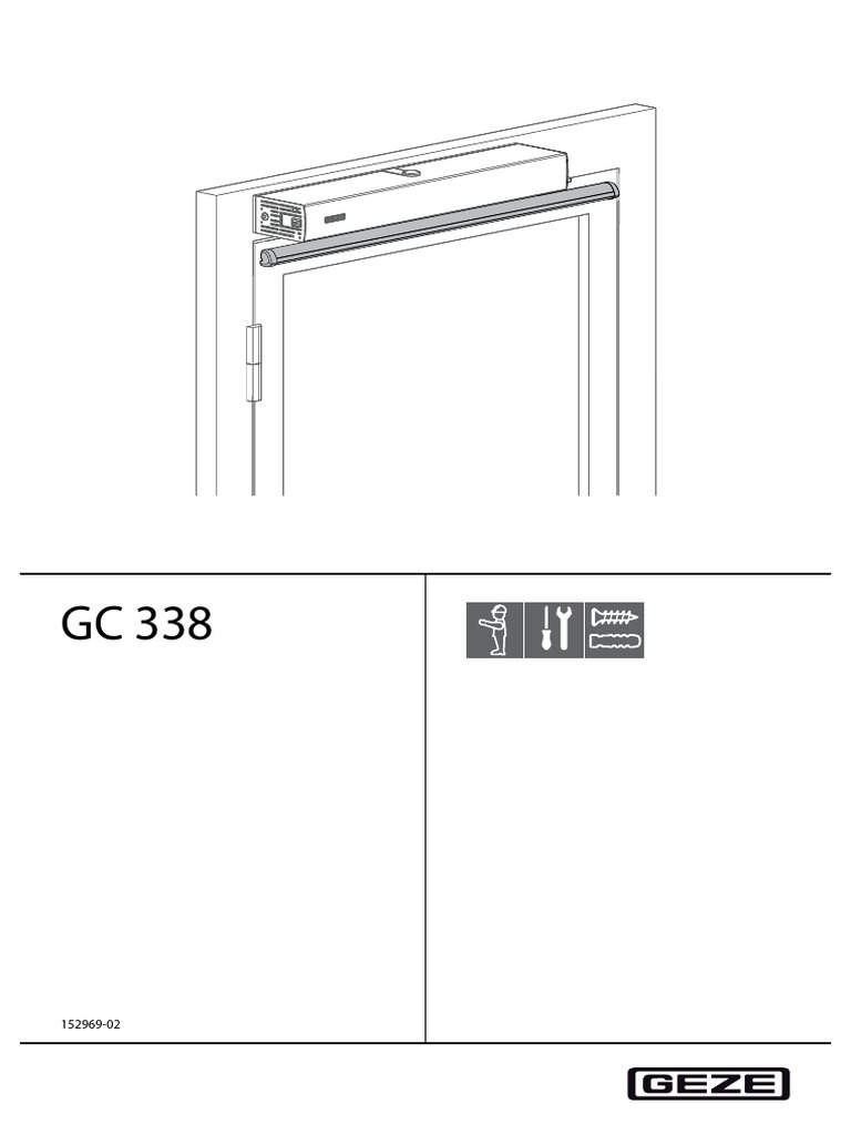 GEZE Installation Instructions en 740487 | PDF | Door | Components