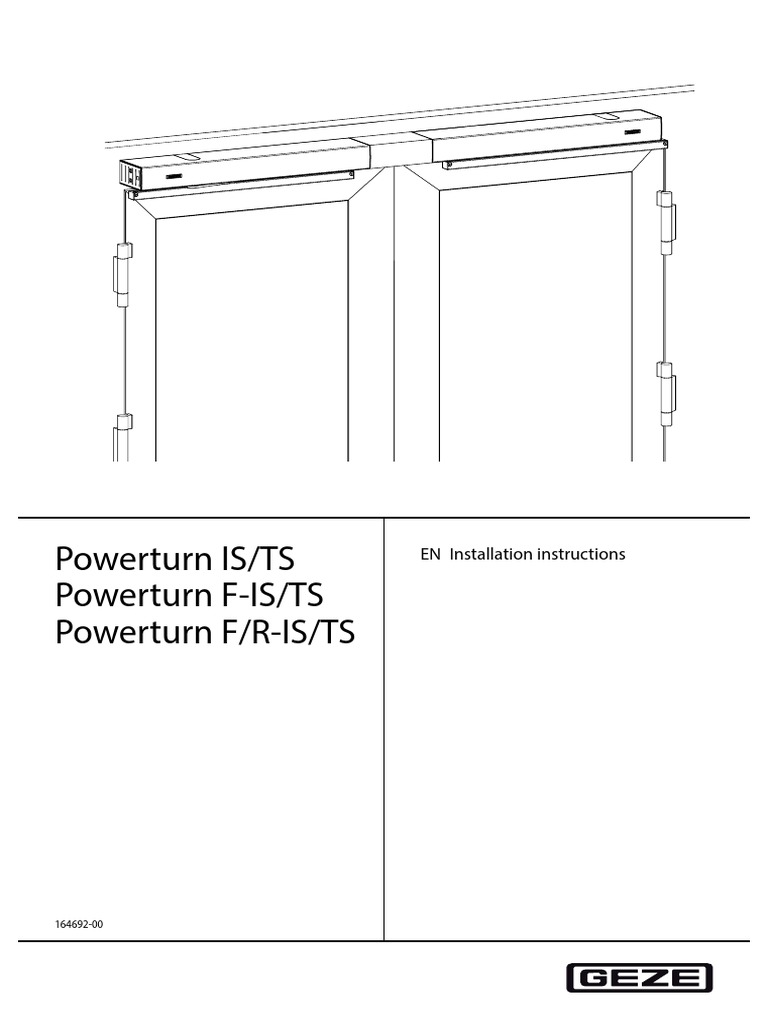 GEZE Installation Instructions en 741721 | PDF | Screw | Door