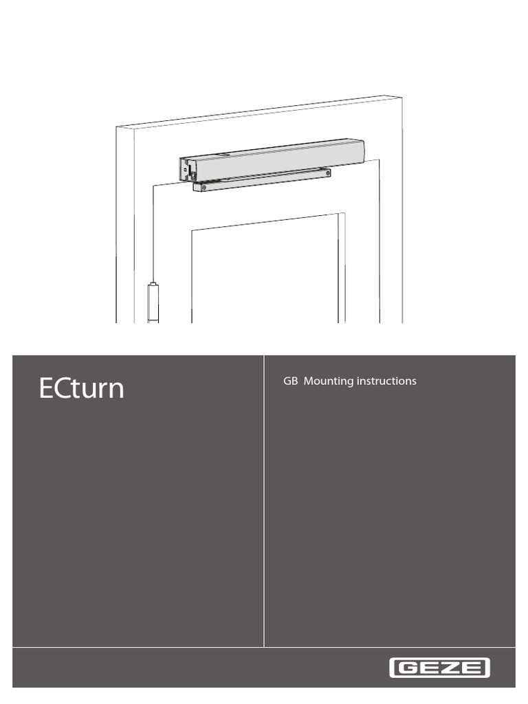 GEZE Installation Instructions en 743987 | PDF | Electrical Connector | Screw