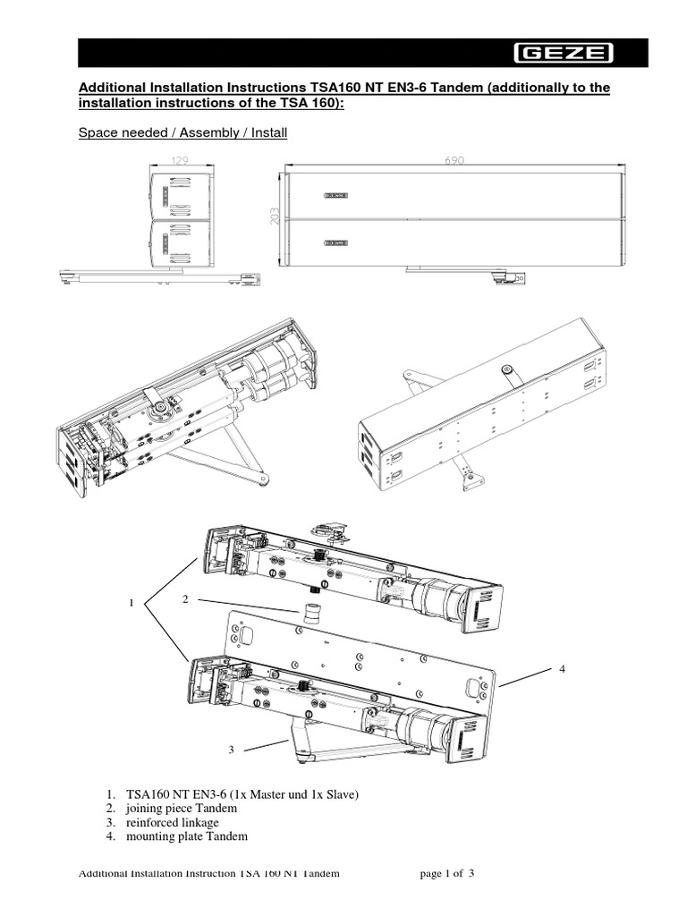 GEZE Installation Instructions en 743396 | PDF