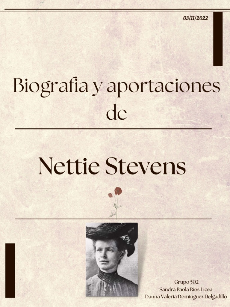 Nettie Stevens | PDF | Biología | Sexo