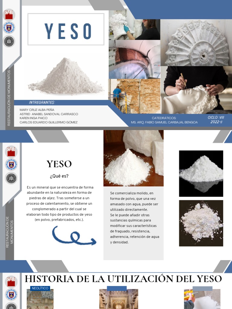 Usos y propiedades del yeso en construcción | PDF | Yeso | Materiales