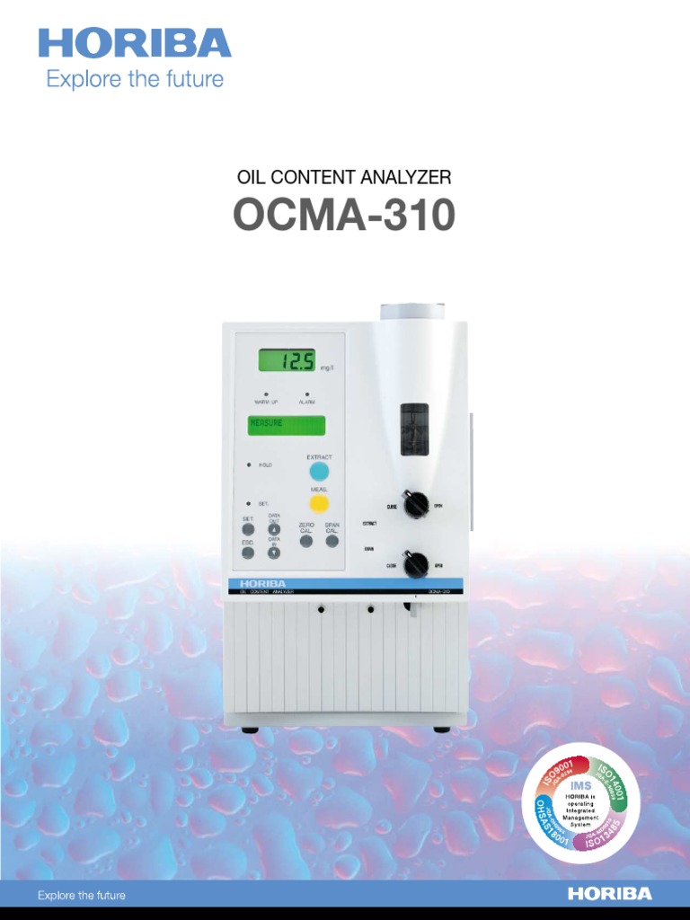 Horiba OCMA 310 Datasheet | PDF | Water | Drainage
