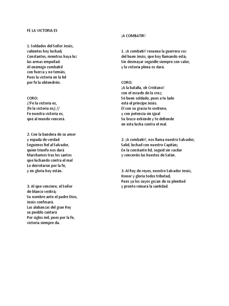Fe La Victoria Es | PDF | Jesús | eucaristía