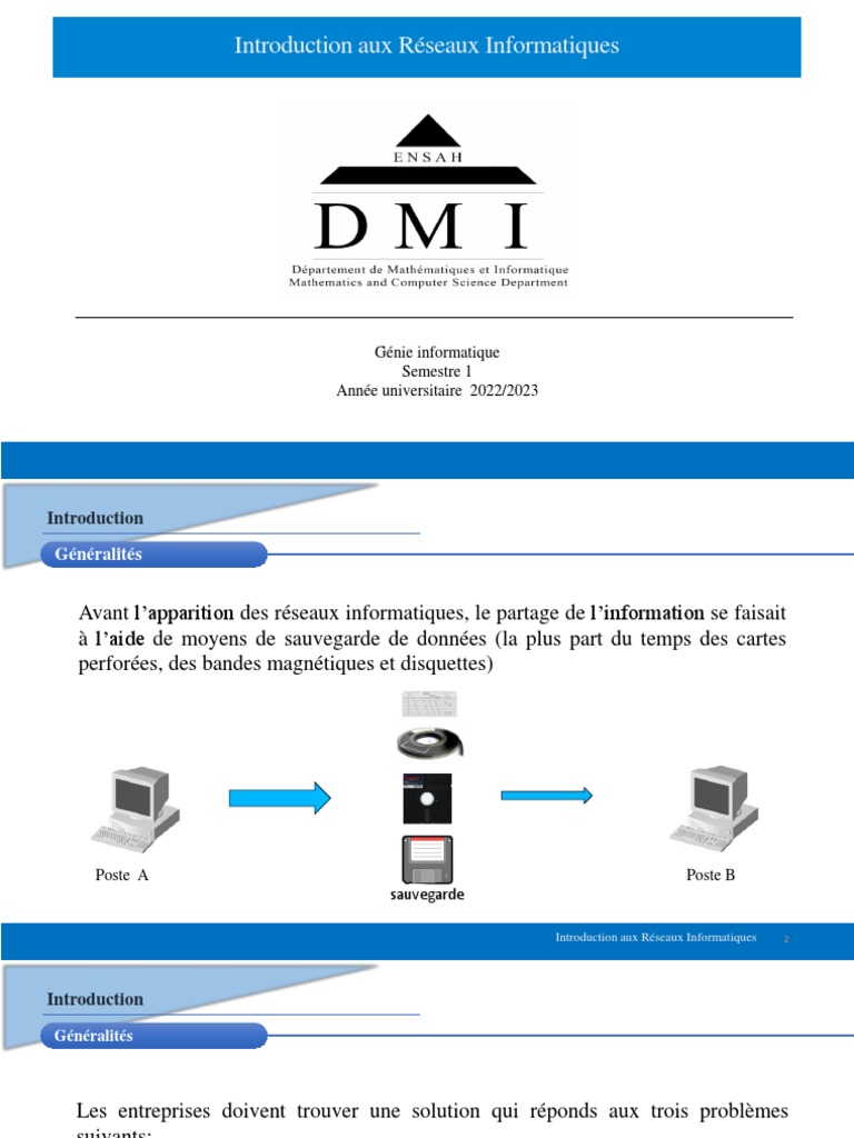 Introduction Aux Réseaux Informatiques | PDF | Serveur (Informatique) | Client–serveur
