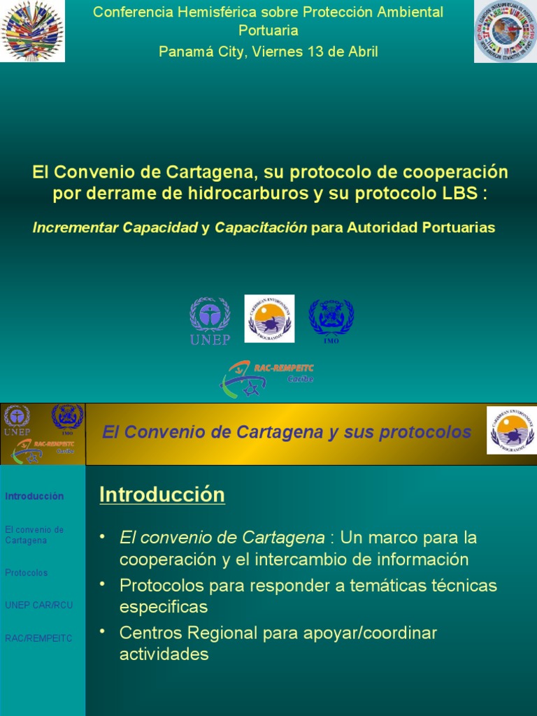 Convenio de Cartagena: Protocolo Ambiental | PDF | Programa del Medio ...