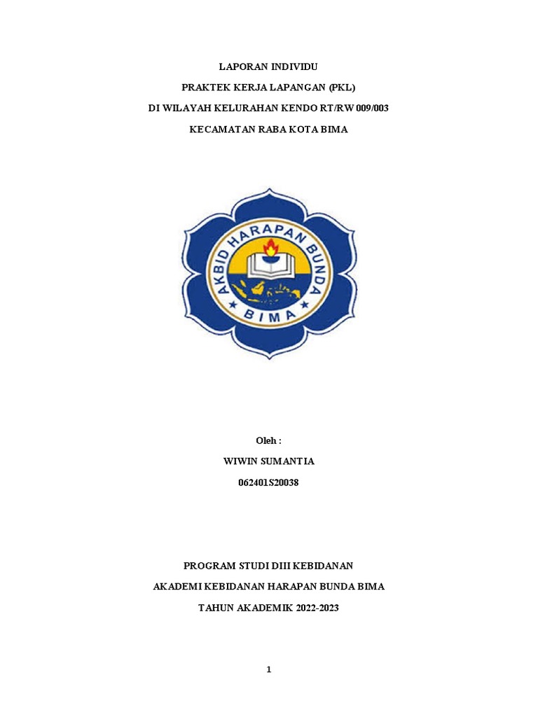 Laporan PKL Kebidanan di Bima | PDF | Kesehatan Holistik