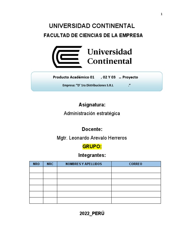 Proyecto - Grupal - Adminst - Estratg. | PDF | Inflación | Calidad ...
