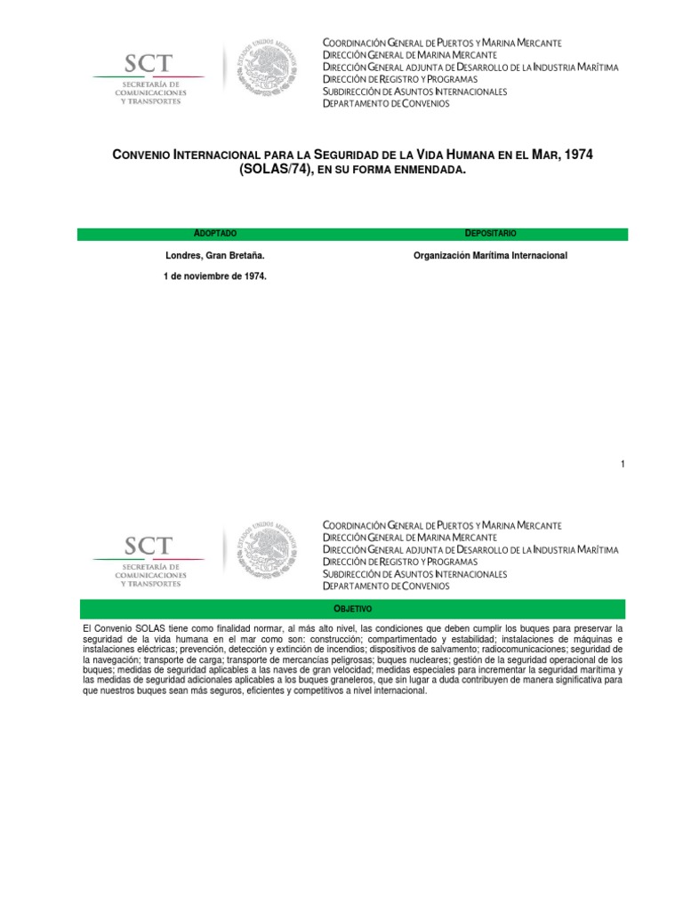 Convenio Solas 74 | PDF