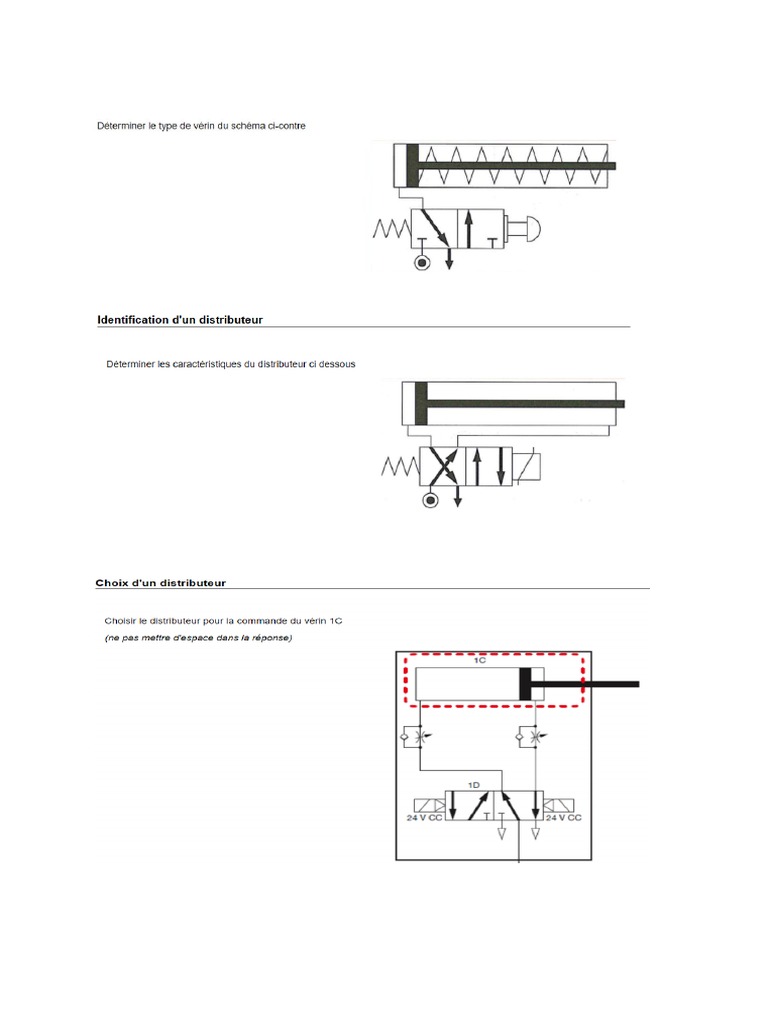 Exercice Verin Et Distributeurs | PDF