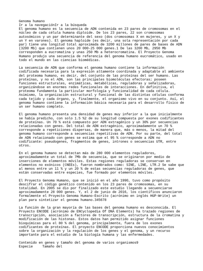 Estructura y Función del Genoma Humano | PDF | Genoma humano | Gene