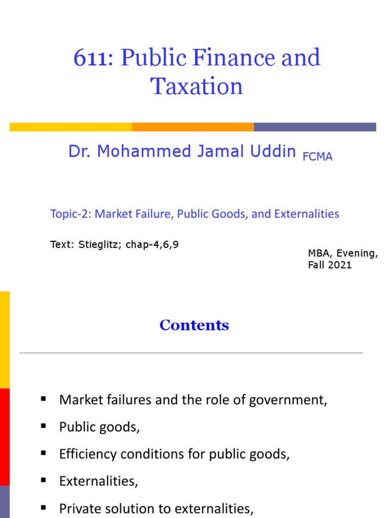 Lesson 02 - Market Failure, Public Goods & Externalities | PDF ...