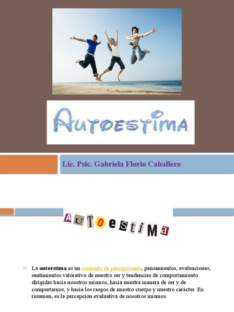 Autoestima Jovenes | PDF | Autoestima | Pensamiento