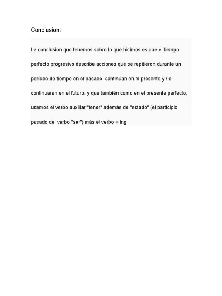 Conclusion en Espanol | PDF