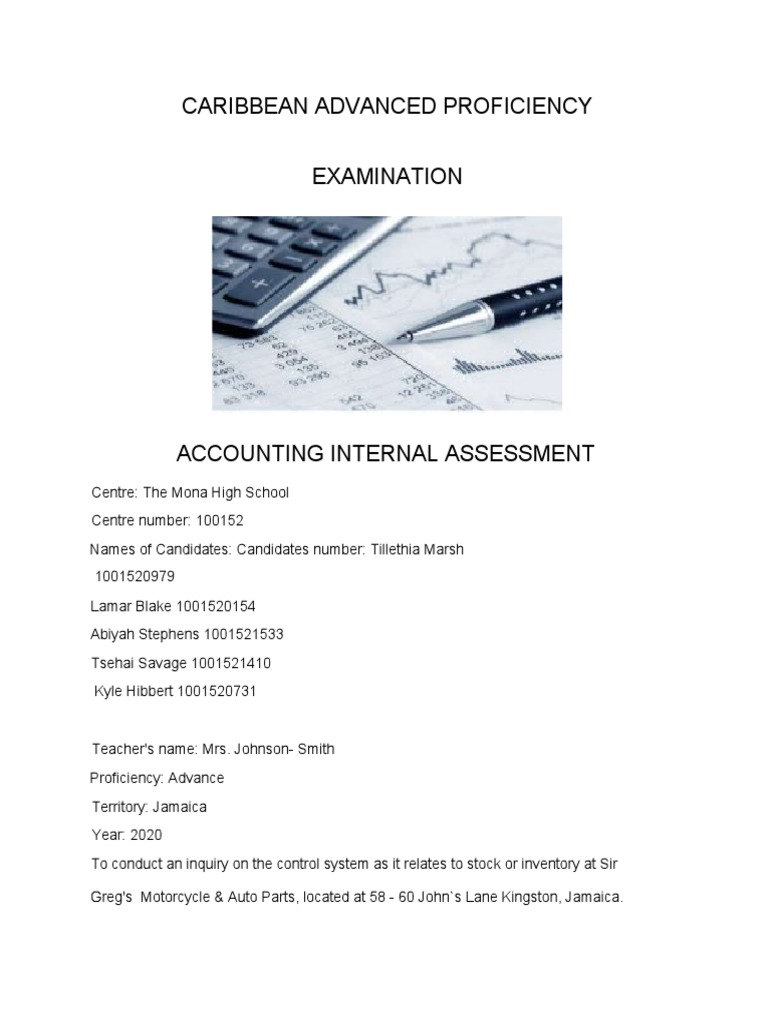 Caribbean Advanced Proficiency Examination | PDF | Internal Control ...