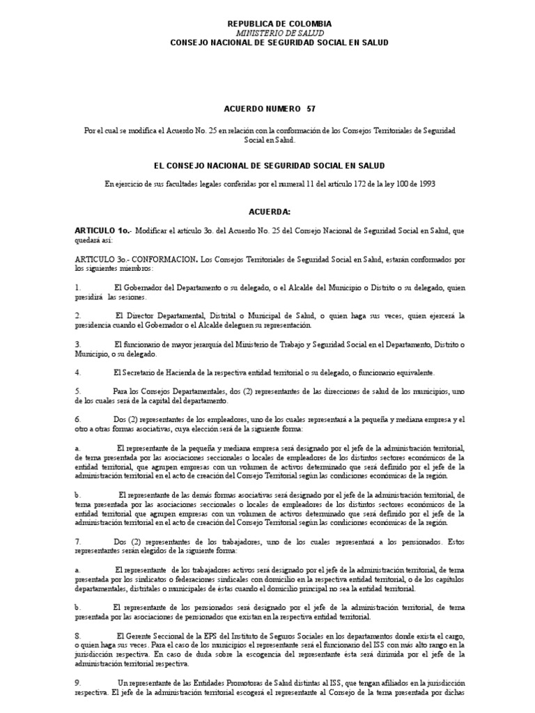 Acuerdo 57 de 21-03-1997 | PDF | Alcalde | Gobierno