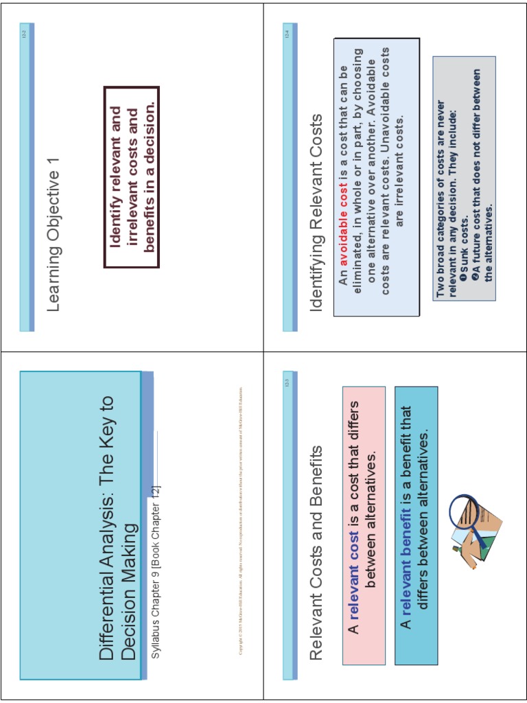 Chapter - 9 - Differential Analysis The Key To Decision Making | PDF