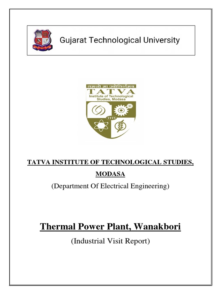 Thermal Power Plant, Wanakbori: (Industrial Visit Report) | Download ...
