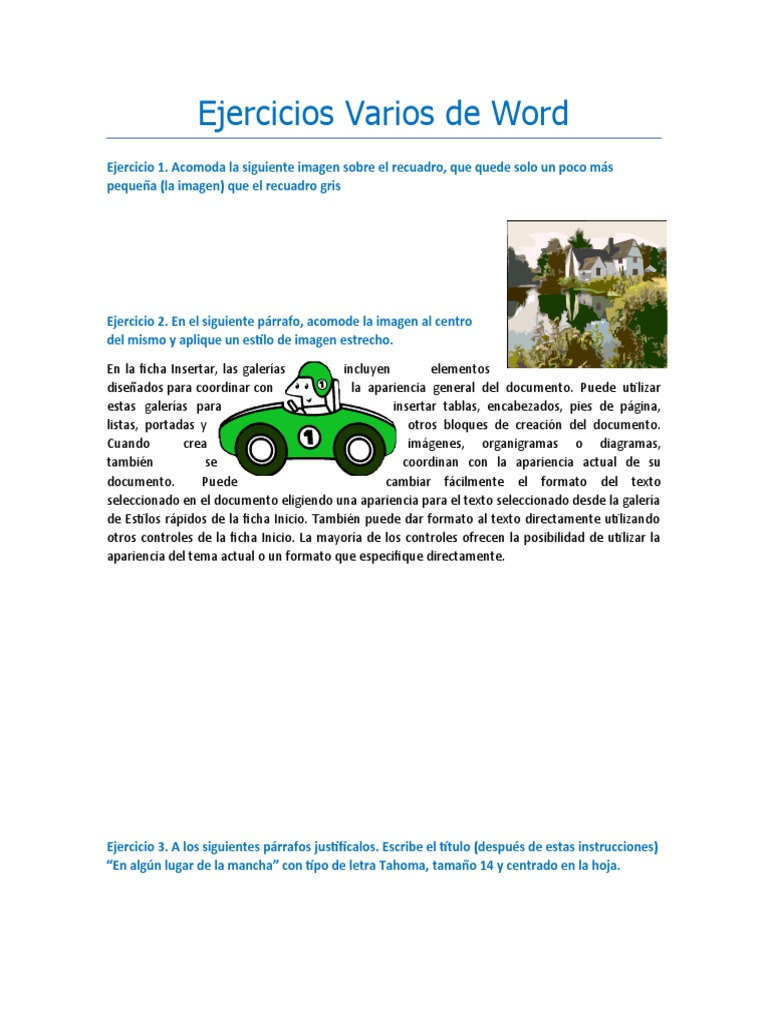 Ejercicios Varios de Word | PDF | Informática