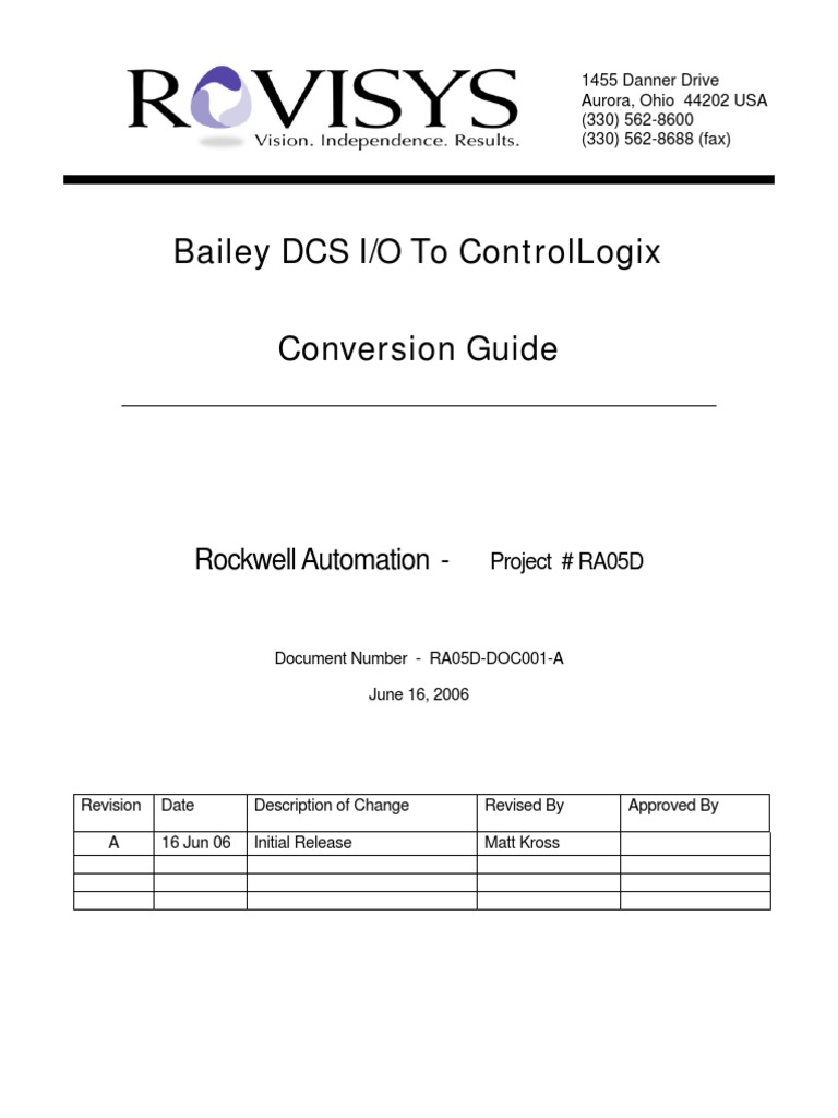 Bailey IO To Logix Conversion Guide Rev A | PDF | Programmable Logic ...