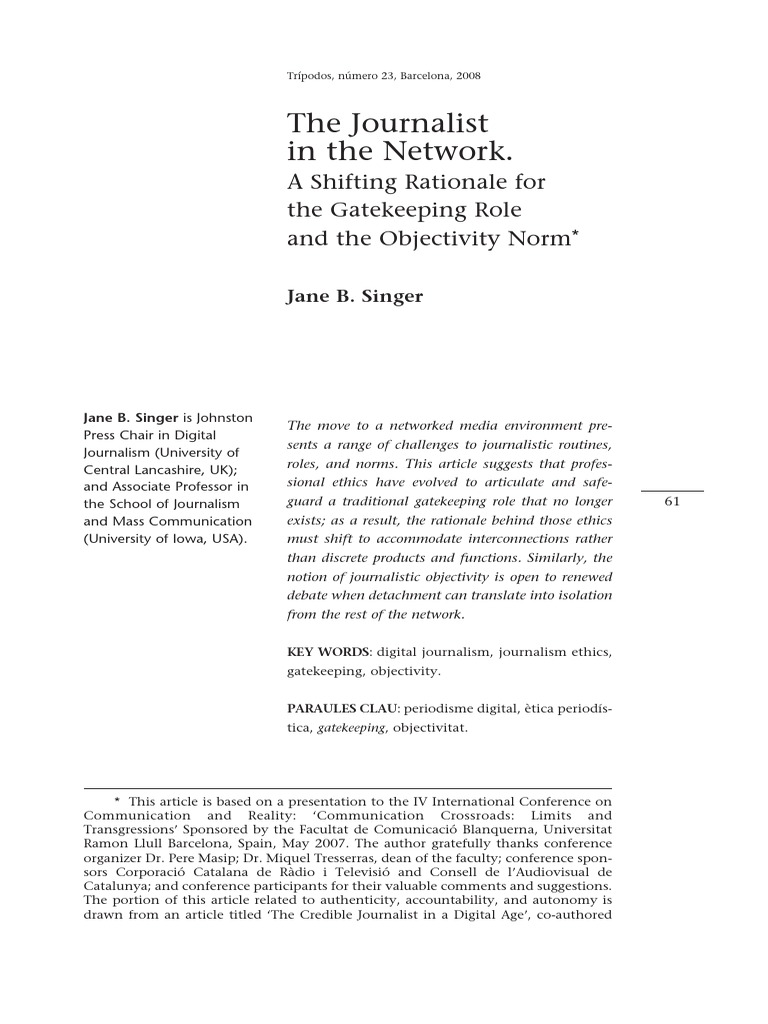 The Journalist Network | PDF | Journalism | News