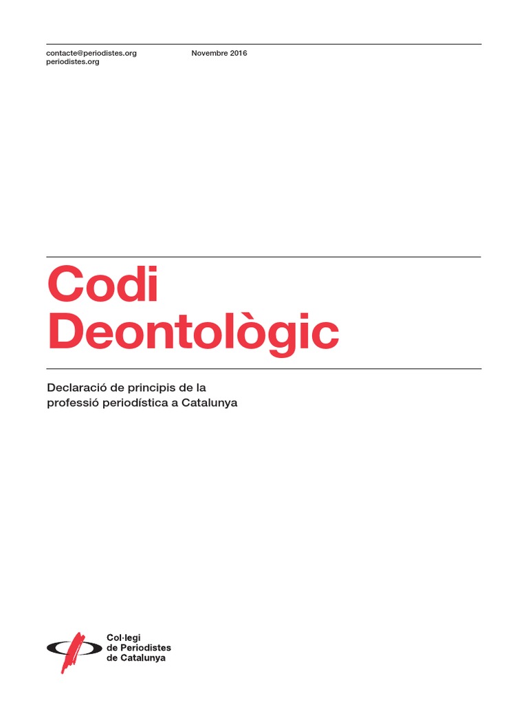 Codi Deontologic Novembre 2016 3 | PDF