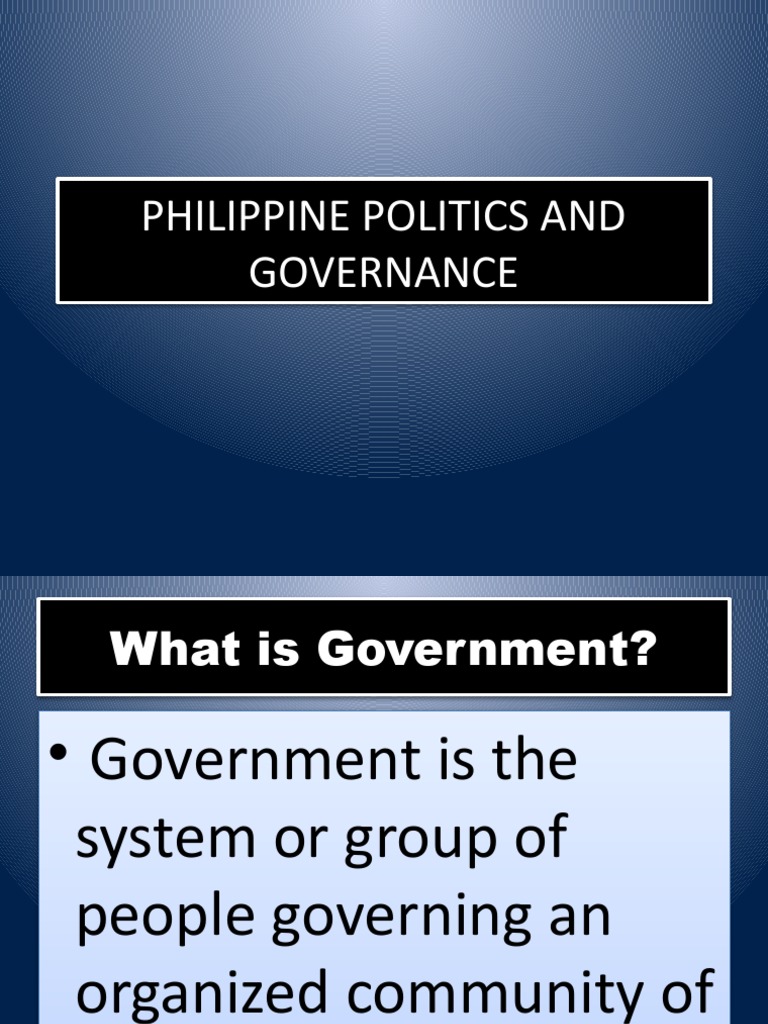Philippine Politics and Governance | PDF