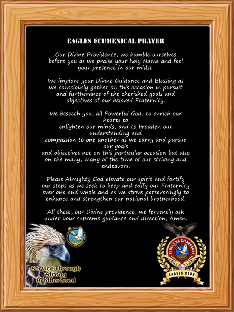 Eagles Ecumenical Prayer for Unity | PDF