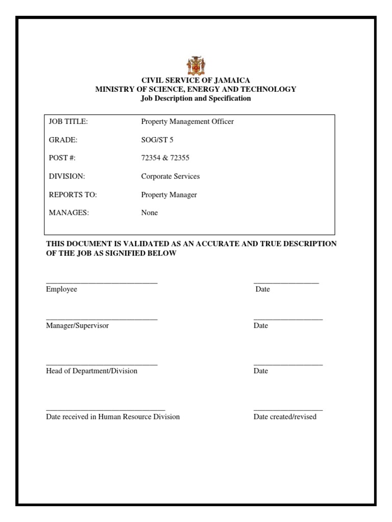 Property Management Officer Overview | PDF | Information | Property ...