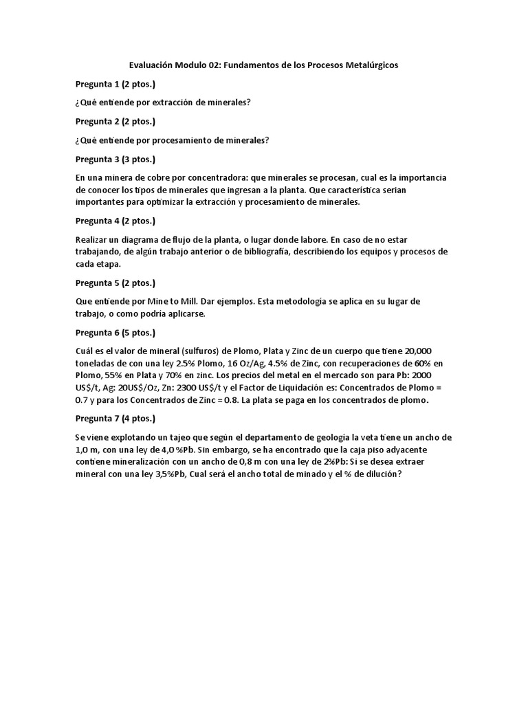 Evaluación Modulo 02 | PDF