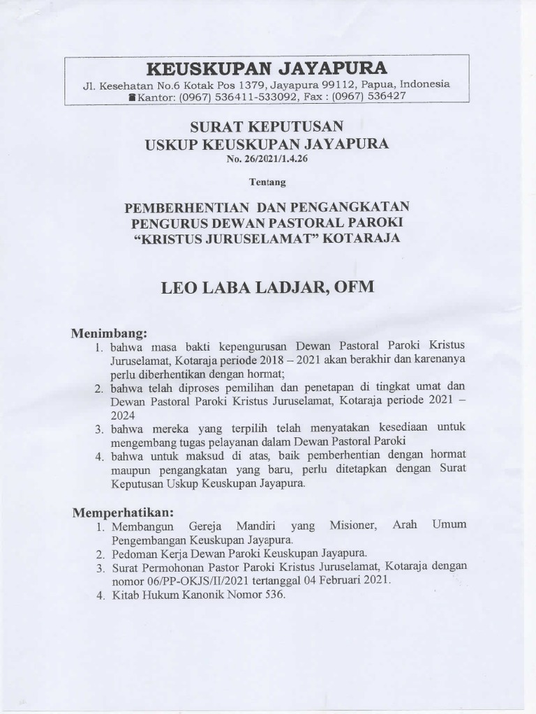 SK DPP KJS Periode 2021-2024 | PDF