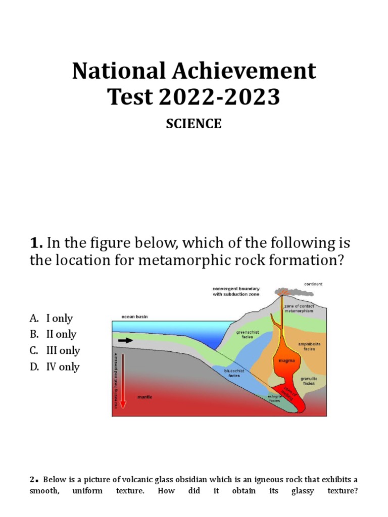 National Achievement Test 2 2022 2023 | PDF | Planets | Atoms