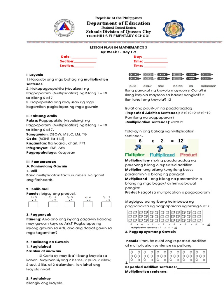 Math LP q2 Week 1 Day 1-2 | PDF