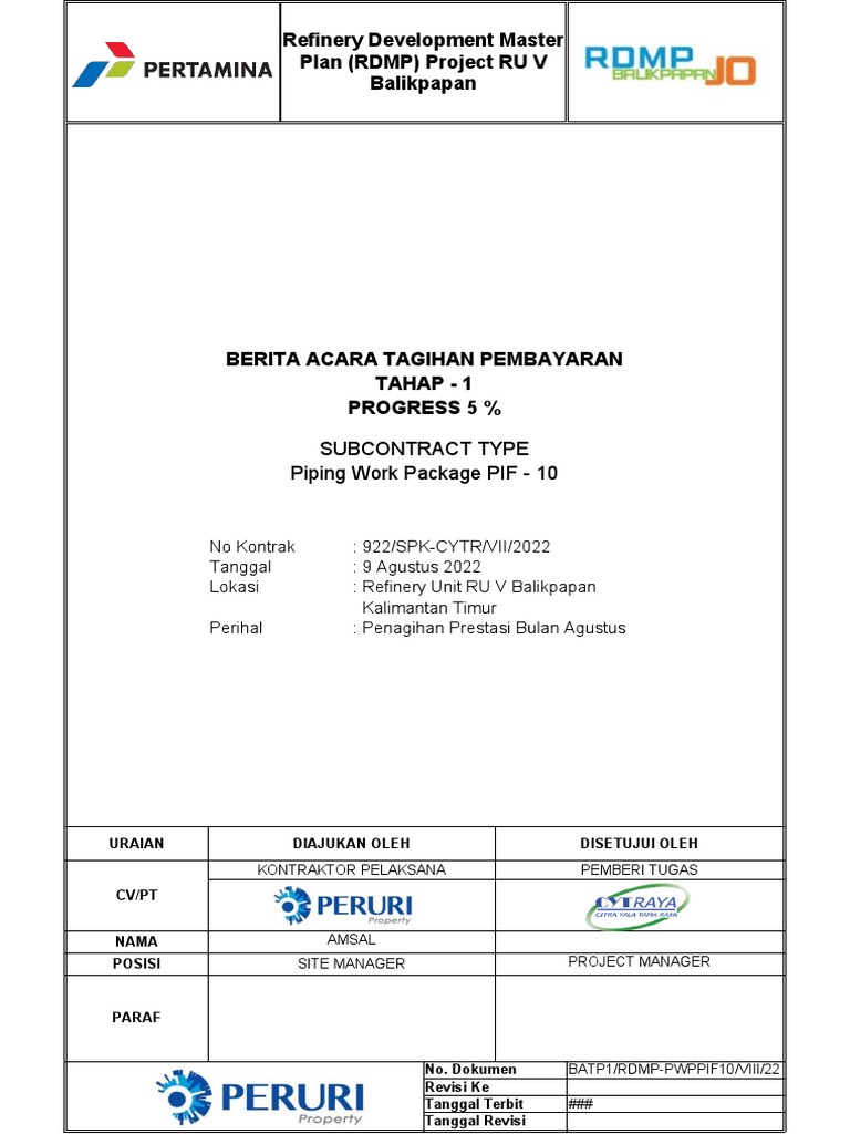 Form Berita Acara | PDF
