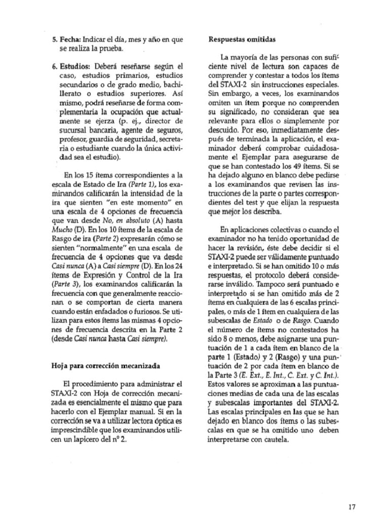 STAXI-2 Manual | PDF