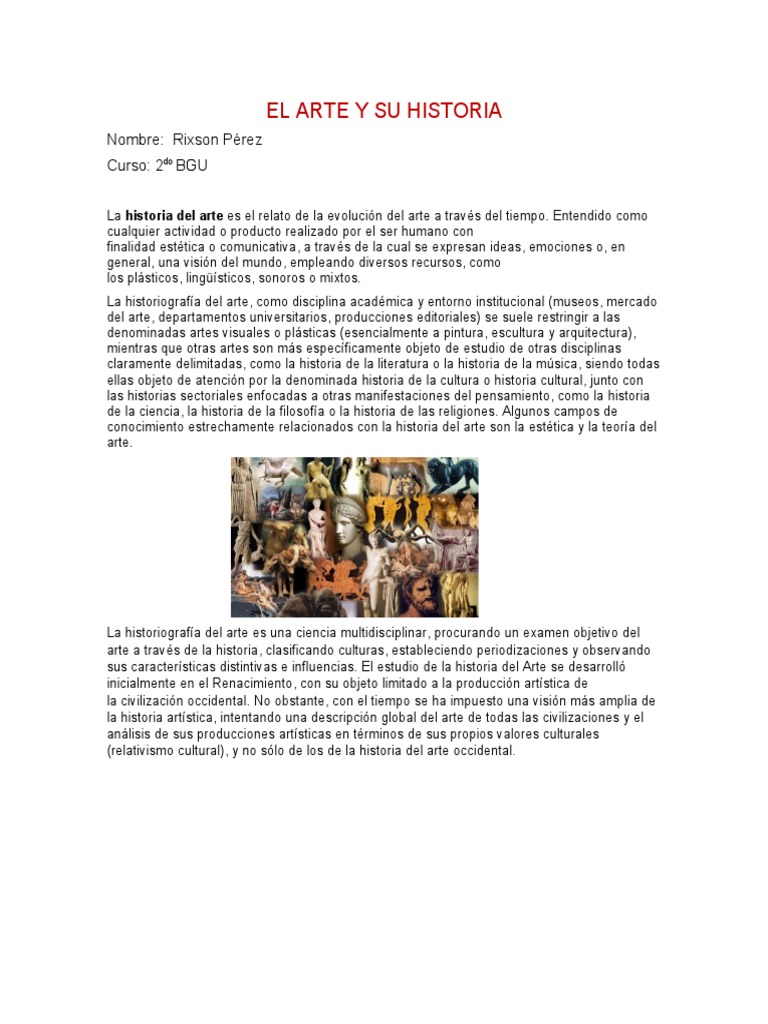 Evolución y Contexto del Arte | PDF | Historia
