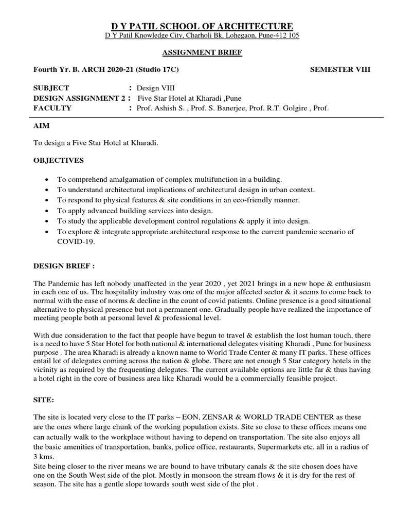 17C - Design Brief-5 Star Hotel | PDF | Design