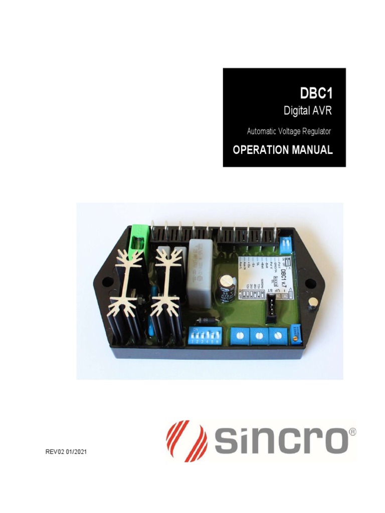 DBC1 AVR SINCRO MANUAL - Rev02 | PDF | Electric Power | Electromagnetism