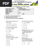 Pts Matematika SMP Kelas 8 Semester 1 | PDF