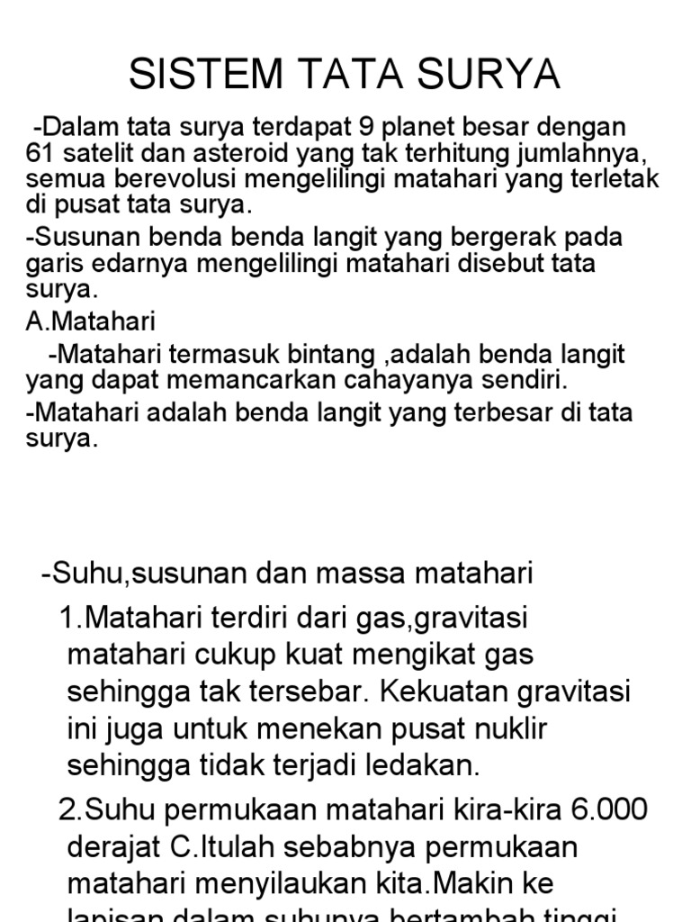 Sistem Tata Surya | PDF