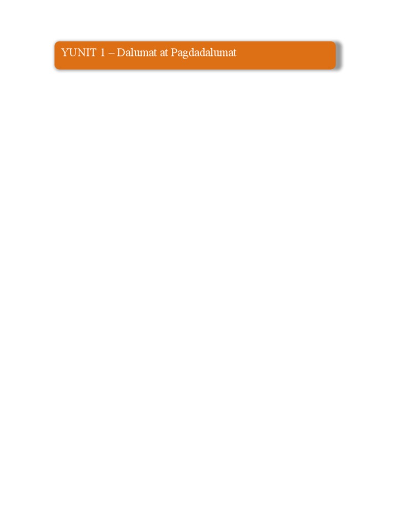 Dalumat Sa Etimolohiya Yunit 2 | PDF