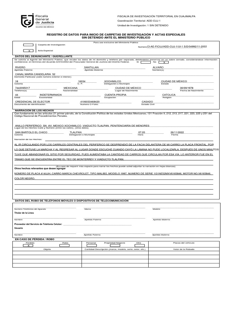 Constancia Placa | PDF | Ciudad de México | México