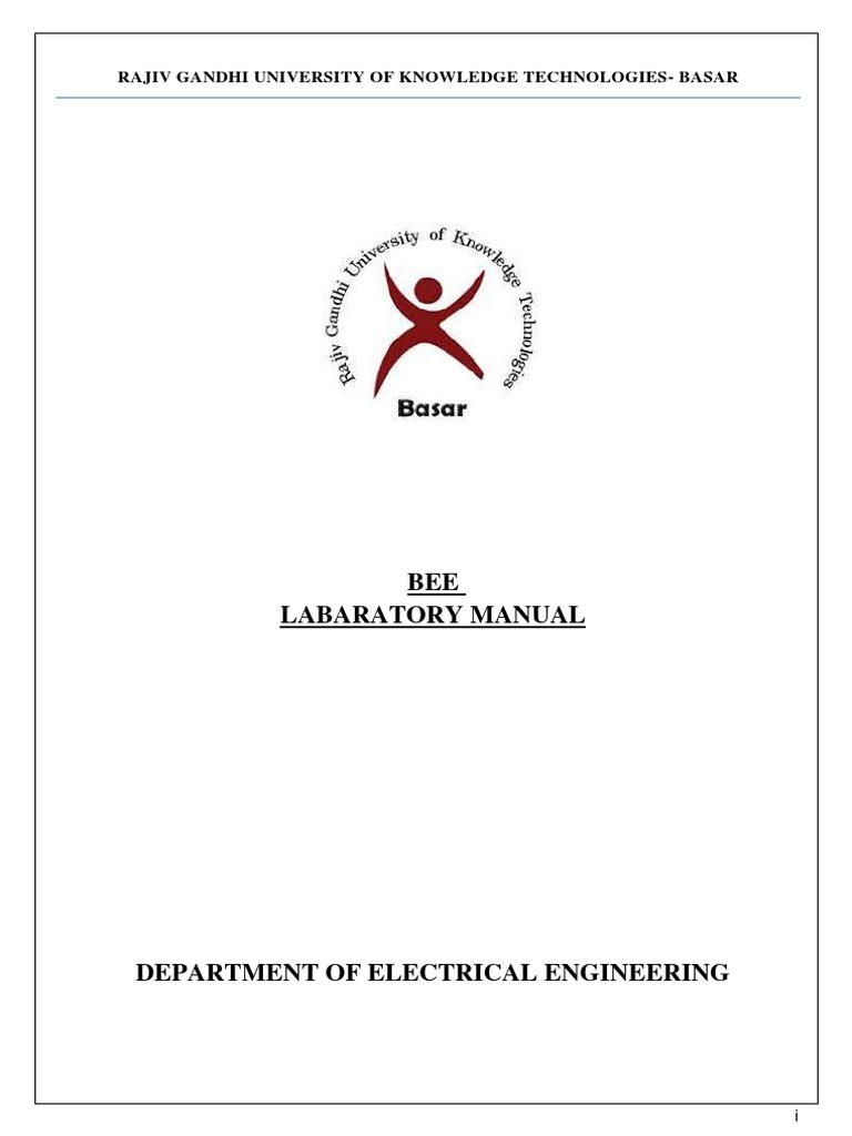 Bee Lab Manual | PDF | Electrical Resistance And Conductance | Electric Motor