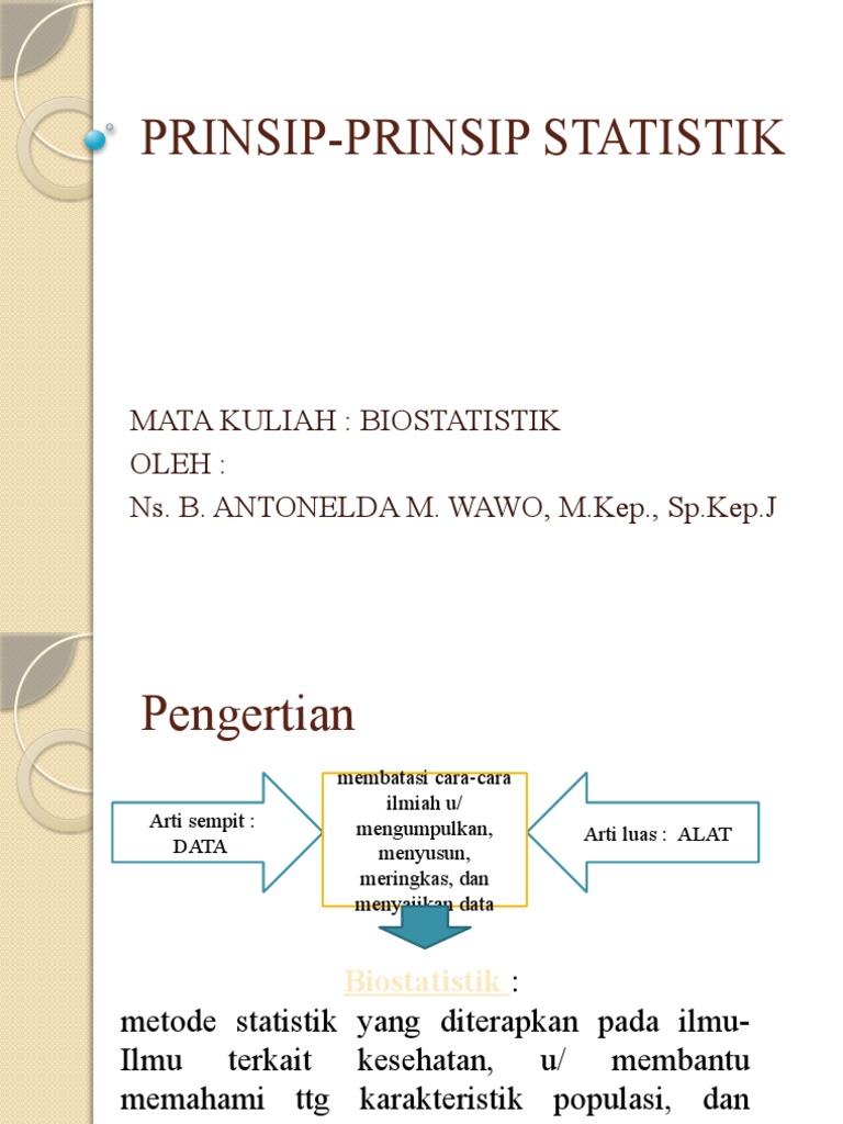 Prinsip-Prinsip Statistik Faathir Biostat | PDF