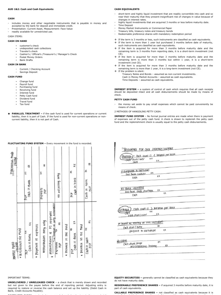 Aud 1&2 - Cce | PDF | Debits And Credits | Cheque