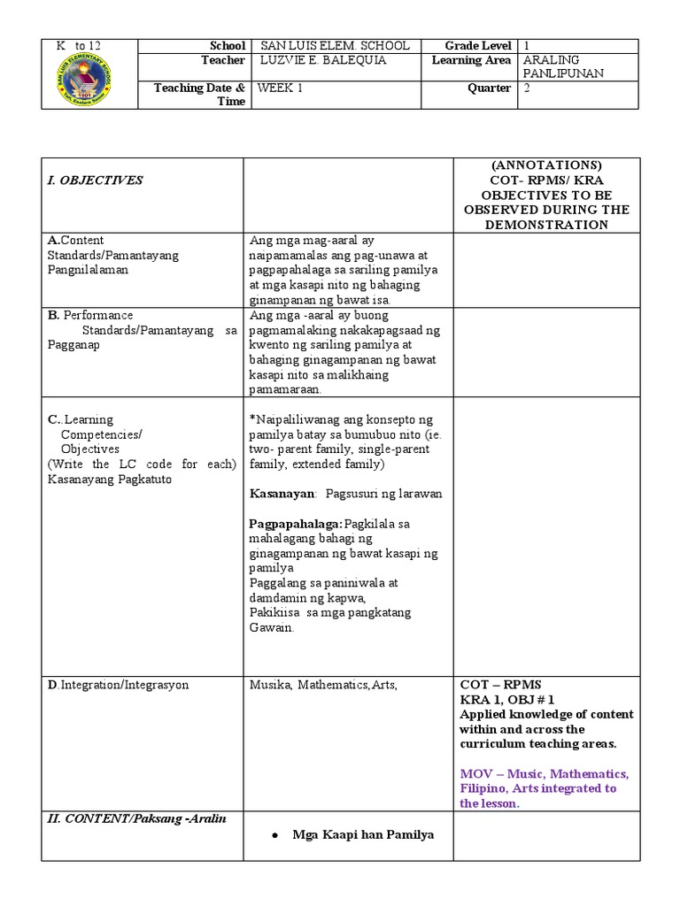 Sample Lesson Plaan | Download Free PDF | Learning | Cognition