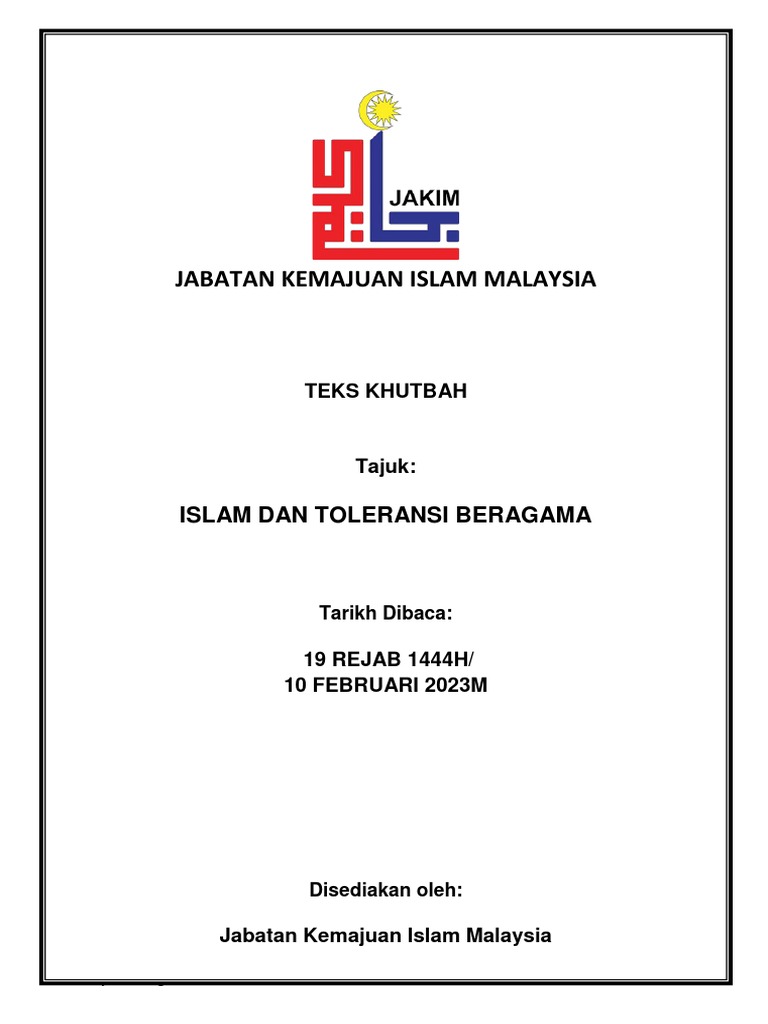 Islam dan Toleransi Beragama | PDF