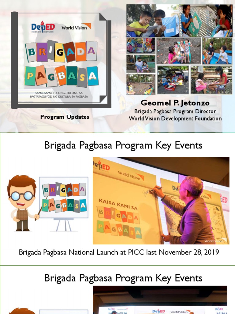 Brigada Pagbasa Program Overview | PDF | Literacy | Learning