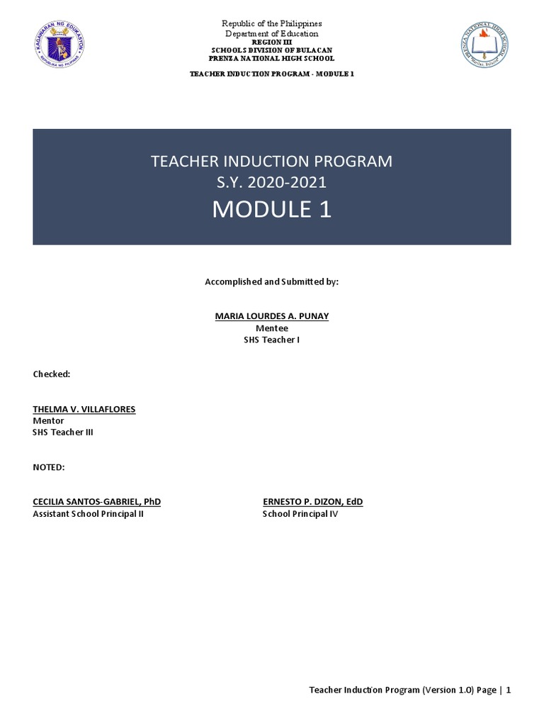 TIP Module 1 Activities | PDF | Teachers | Learning TIP Module 1 Activities | PDF | Teachers | Learning